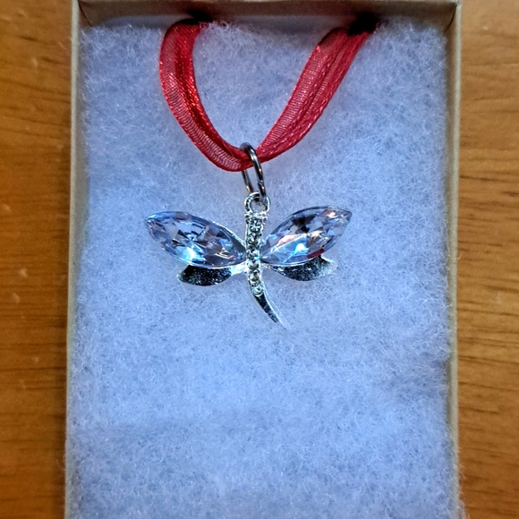 Jewelry | Diamond Crystal Dragonfly Necklace | Poshmark